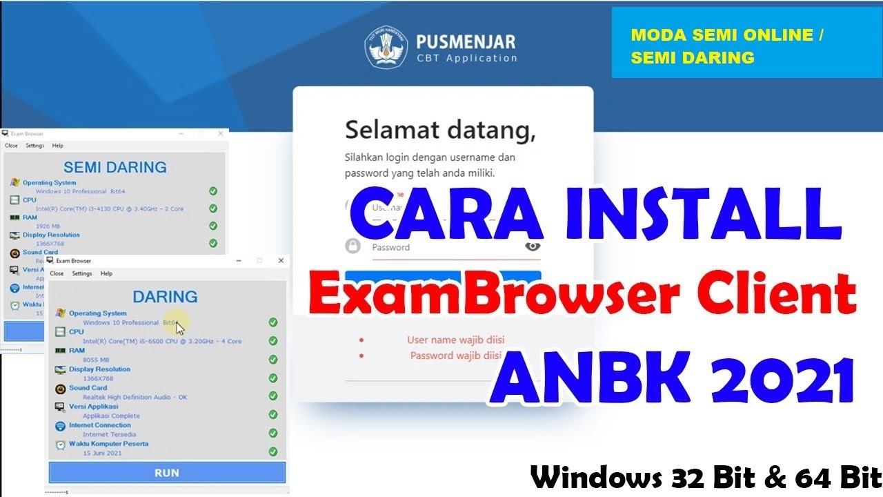 Install Exambro Client Moda Semi Online / Semi Daring ANBK - YouTube
