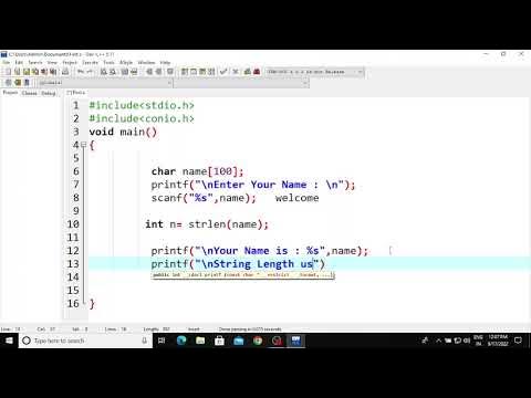 7 String Function in C Language.. - YouTube