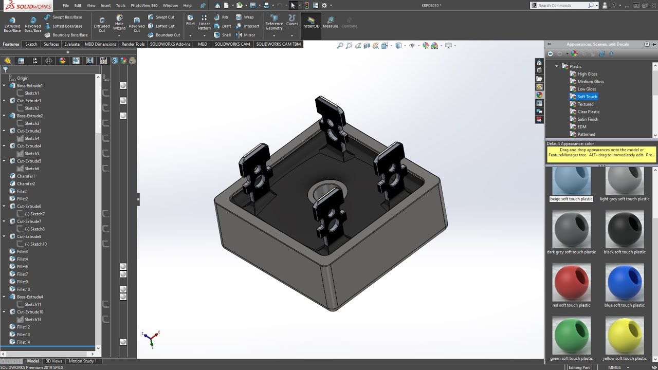 Solidworks Create 3D Model [Diode Bridge Rectifier 50A KBPC50 Series ...