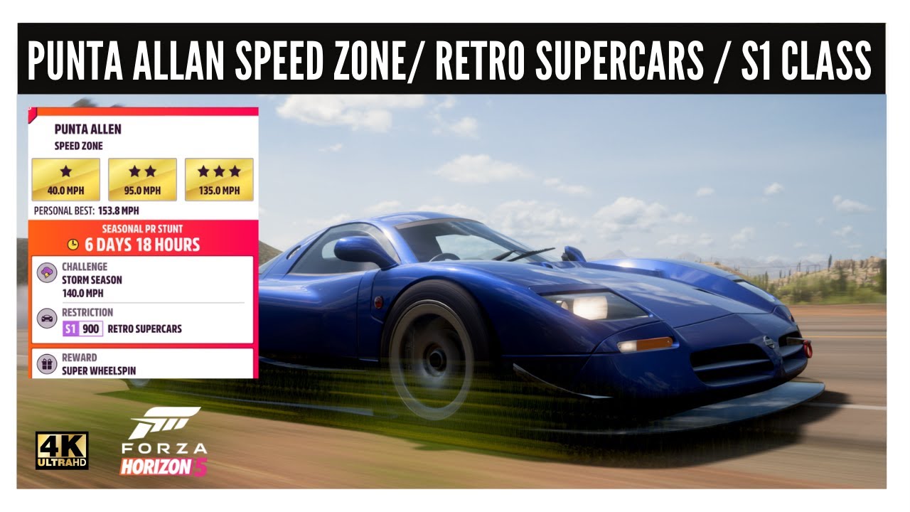 Forza Horizon 5 - Punta Allen - Speed Zone - S1 Class - Retro Supercars ...