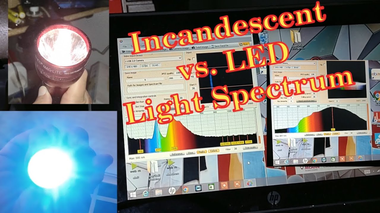 Incandescent vs. LED Light Spectrum - YouTube