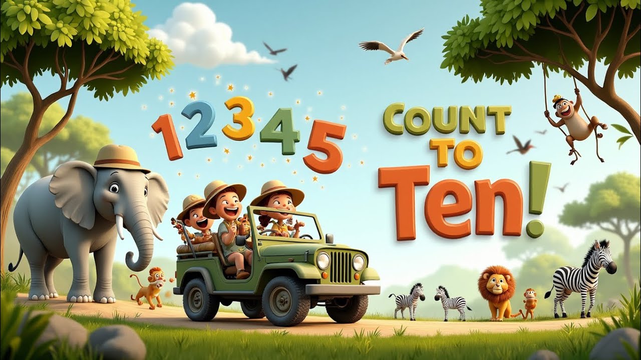 Count to Ten Safari! | Jungle Animal Counting Song for Kids - YouTube