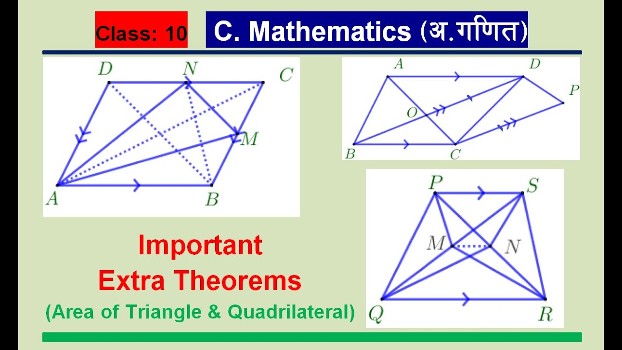 Important Extra Theorems with Solution for Grade 10 || C. Mathematics ...