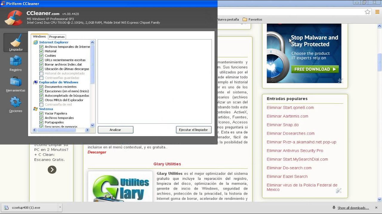 Cómo descargar y usar CCleaner - YouTube