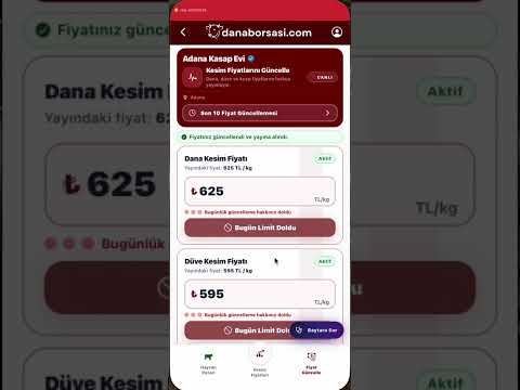 Dana Borsası - Firma Girişi | Firma Fiyat Güncelleme (Mobil Uygulama)