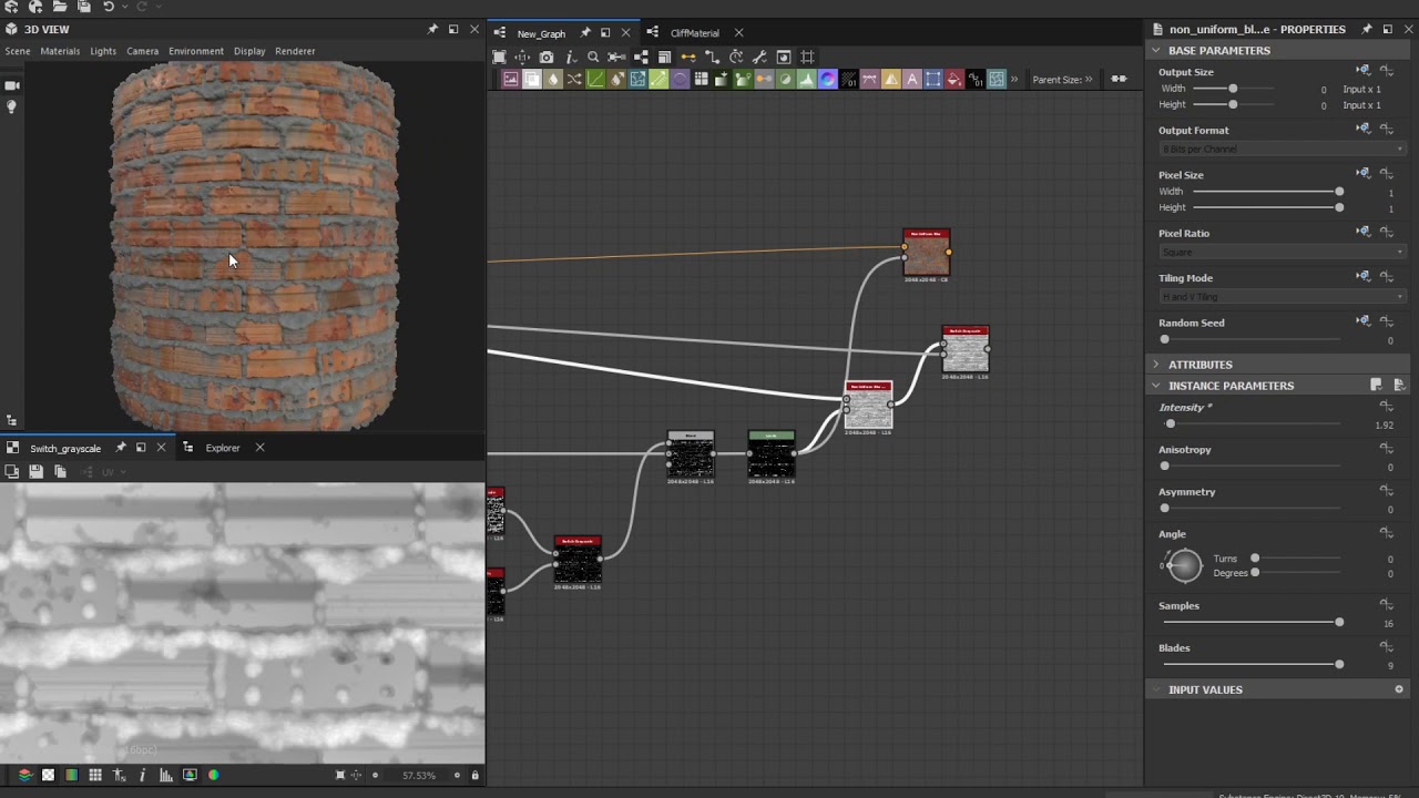 Substance Designer Tutorial - Getting rid of Pixel Stretching on Displacement - YouTube