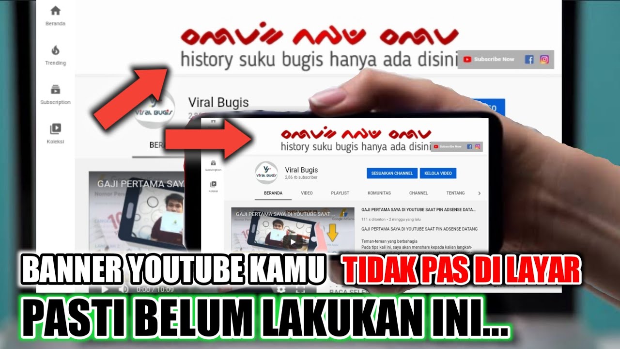 CARA MEMBUAT BANNER YOUTUBE YANG BENAR - YouTube