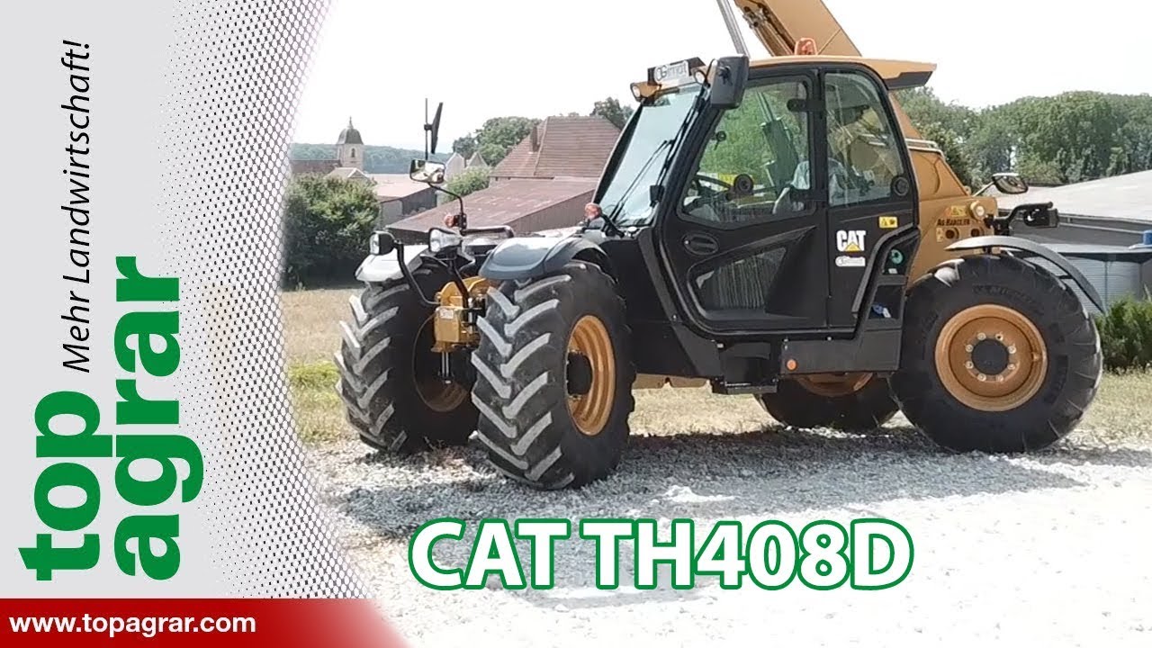 CAT TH.408D - Teleskoplader im top agrar Praxistest - YouTube