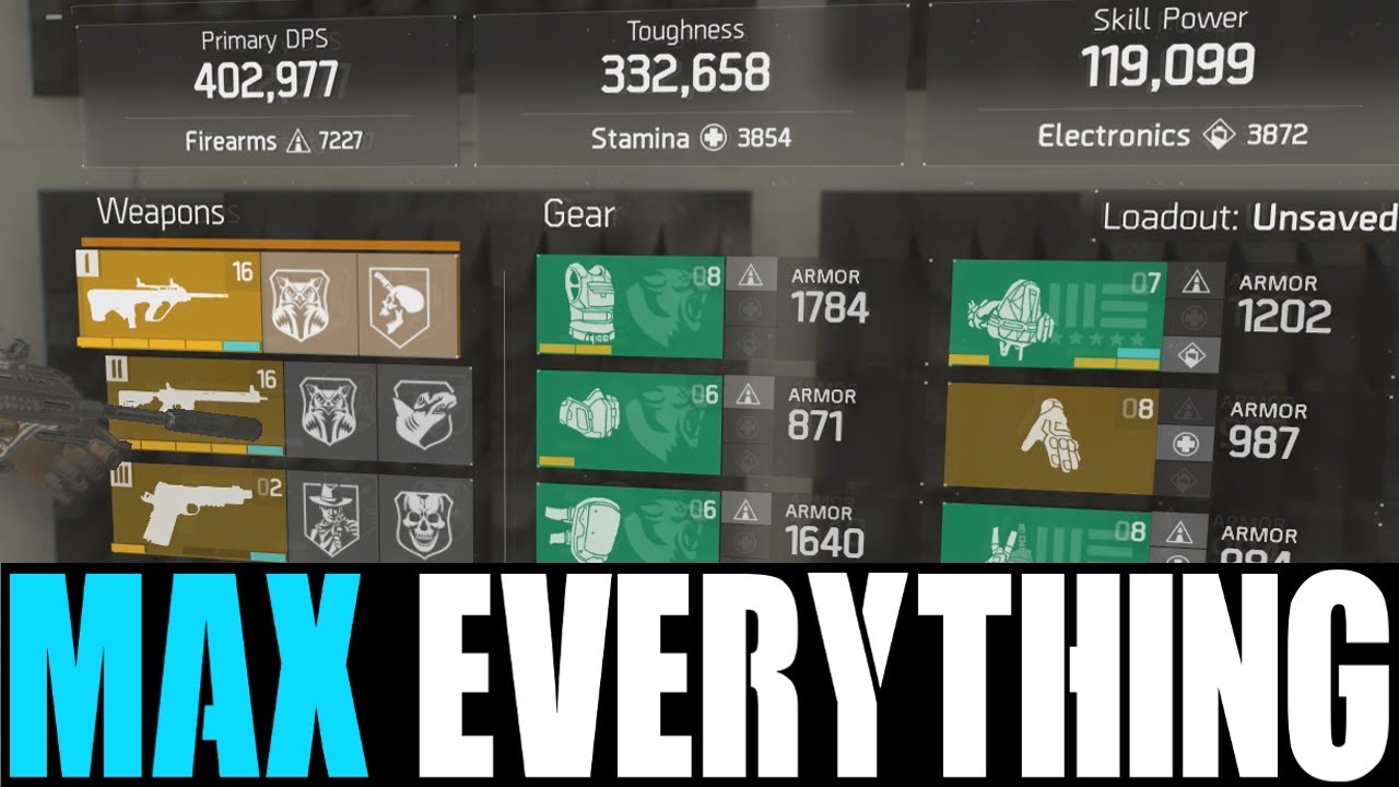 THE DIVISION - MAX 50% SKILL HASTE + 67% CRIT CHANCE BUILD! BEST DPS ...