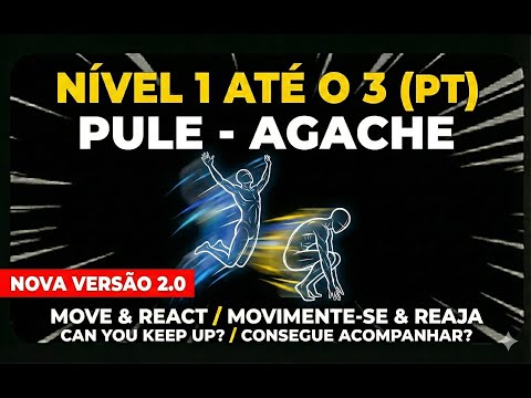 AQUECIMENTO INTERATIVO IMERSIVO – CORRER, PULAR E DESVIAR | 3 NÍVEIS