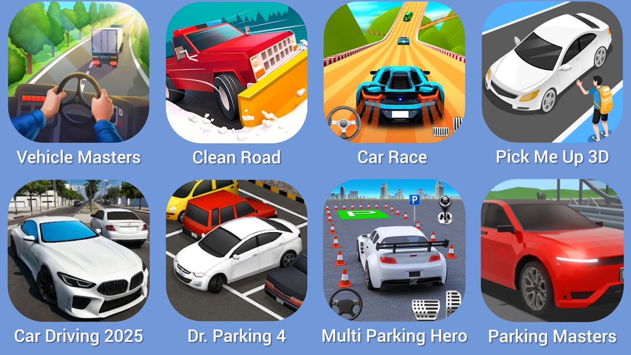 Vehicle Masters, Clean Road, Car Race, Pick Me Up 3D, Car Driving 2025 ...