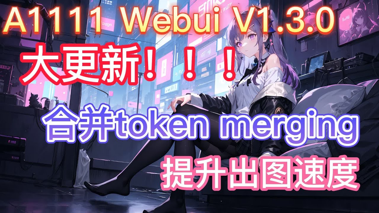 【ai绘画】A1111 Webui V1.3.0发布大更新 合并token merging 提升出图速度 - YouTube