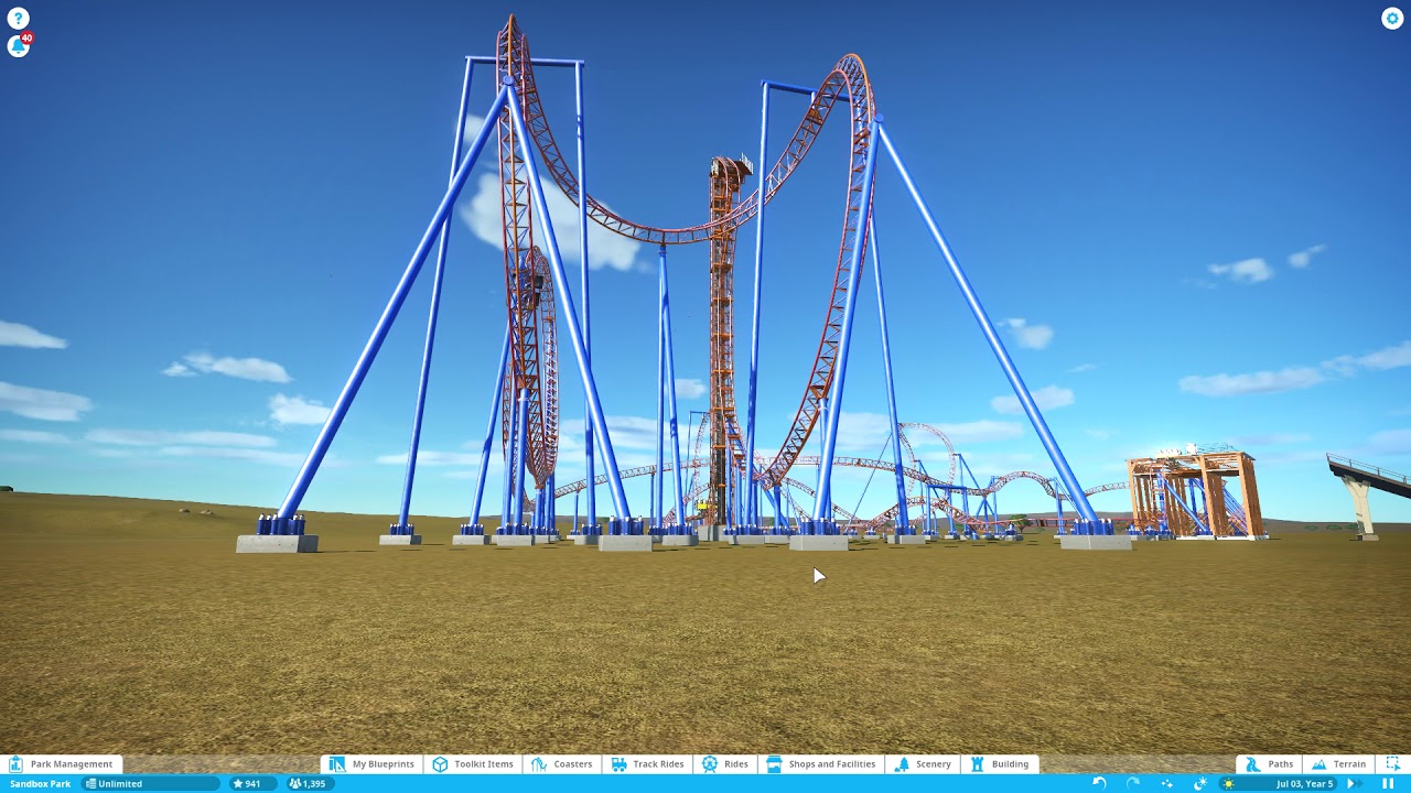 infinity coaster creation in PlANET COASTER - YouTube