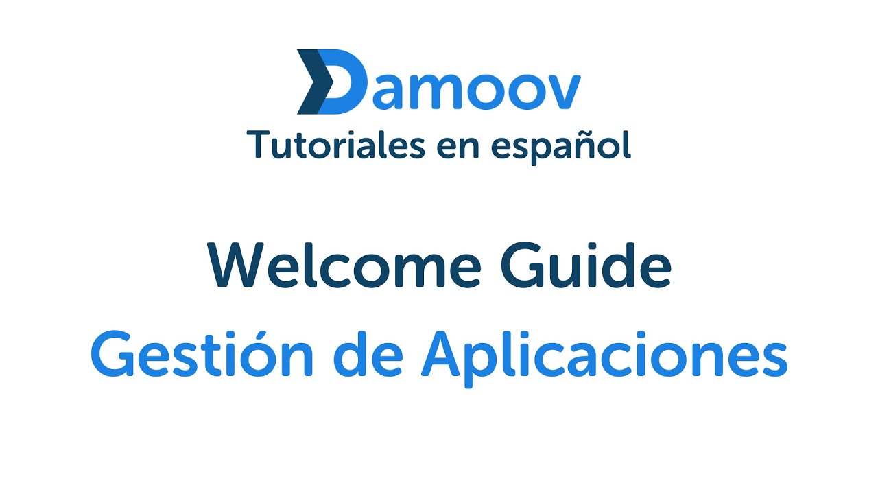 Tutorial de Gestión de Aplicaciones | Damoov (Welcome Guide) - YouTube