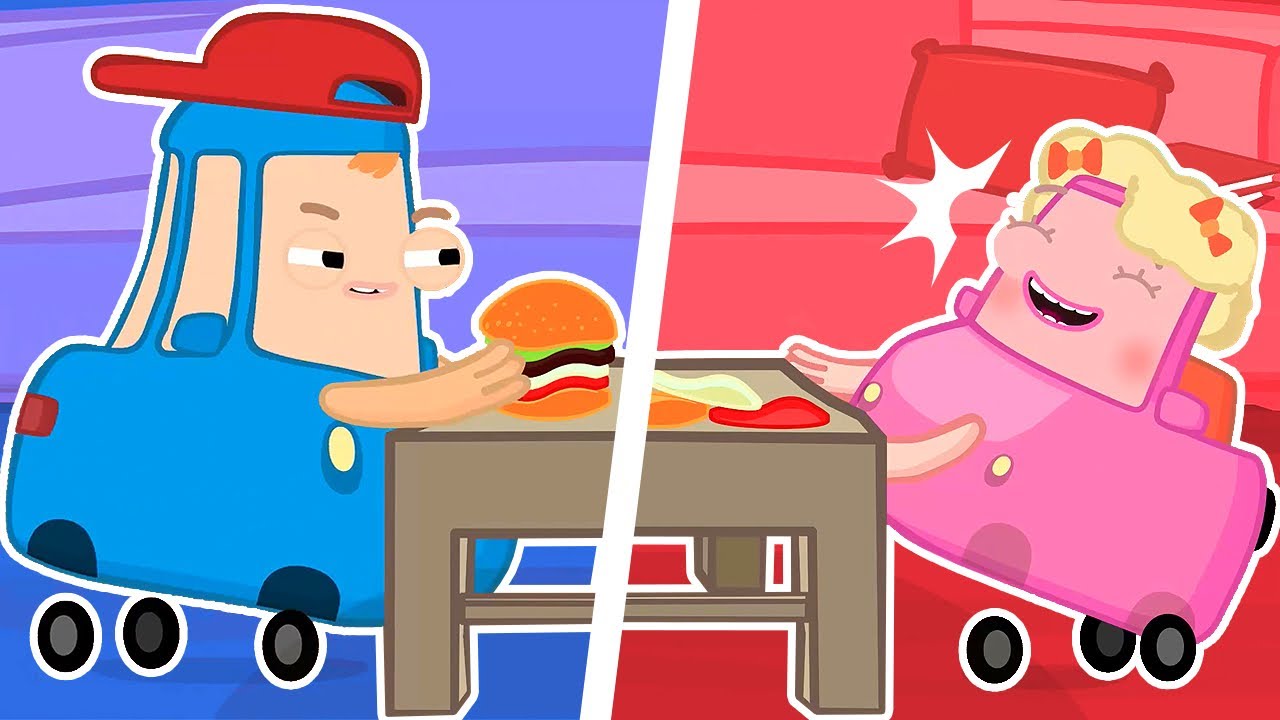 Fun and adventures with the Wheelzy Family cartoon for kids! Baby cars ...