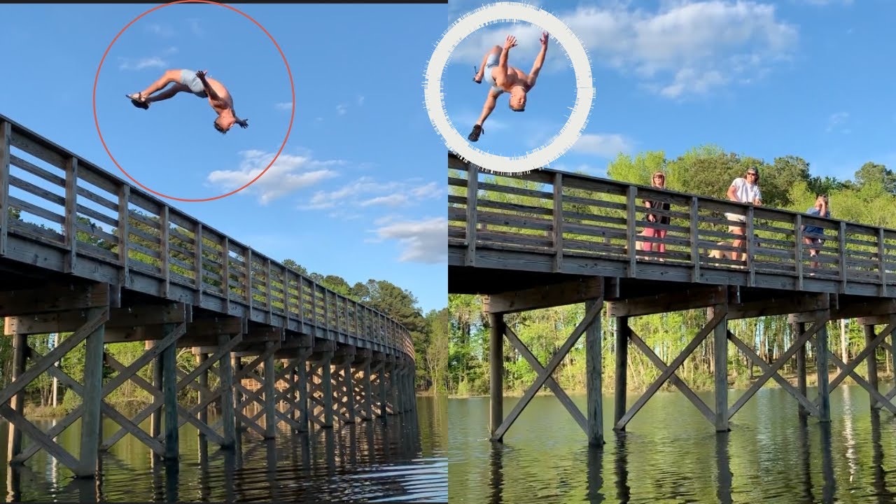 Backflipping Off Bridge! - YouTube