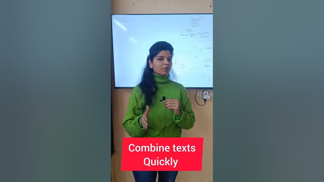 Combine Texts Quickly 🔥🔥excelvalianjnicomputereducationexcelsolutions Advanceexcelformula
