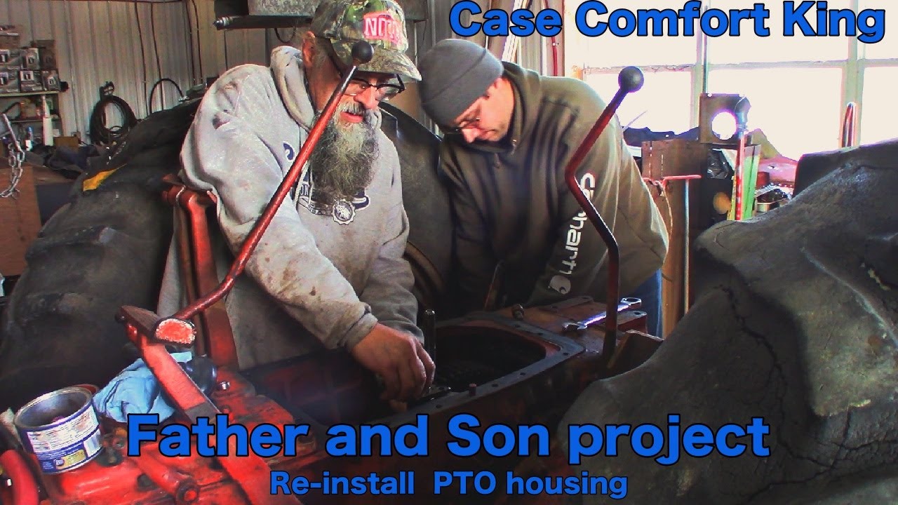 Case 830 Comfort King re-installing the PTO housing - YouTube