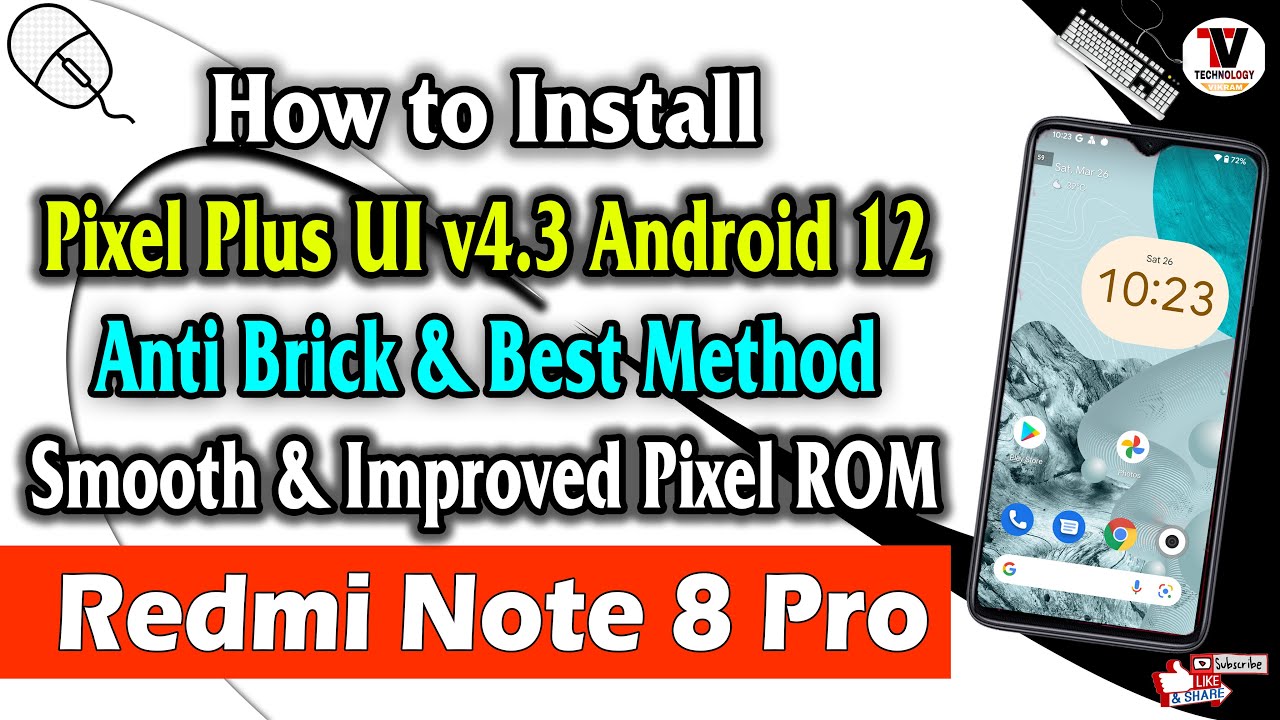 How to Install Pixel Plus UI v4.3 - Android 12 on Redmi Note 8 Pro ...