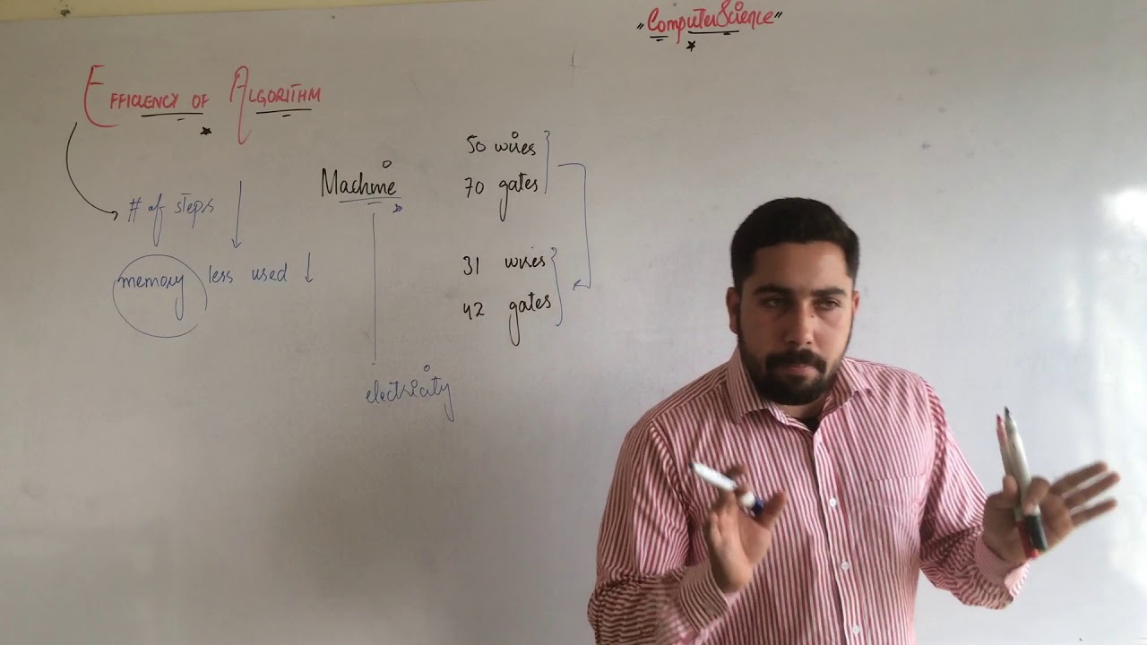 9th Class Com. New Book 2020 - Ch 1 - Lec. 12- Efficiency of algorithms ...