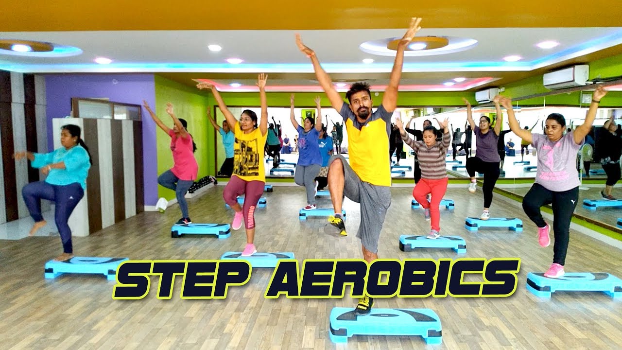 step aerobics/ step workouts - YouTube