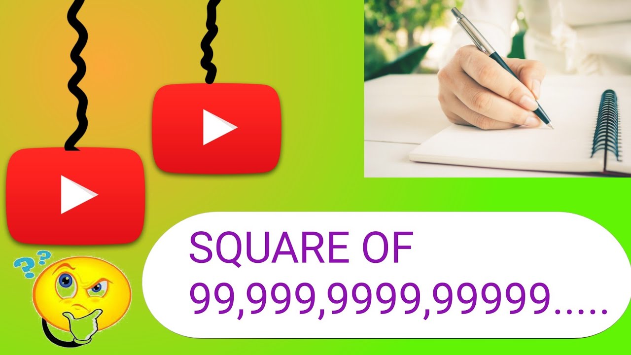 Square Of 99,999,9999.... | Square Tricks | Easy Trick | Maths | - YouTube