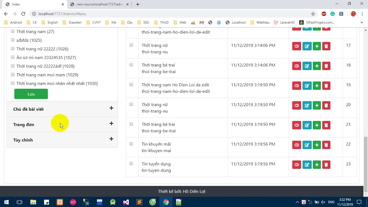 Quản lý menu ASP.NET MVC 5 Phần 3 - YouTube