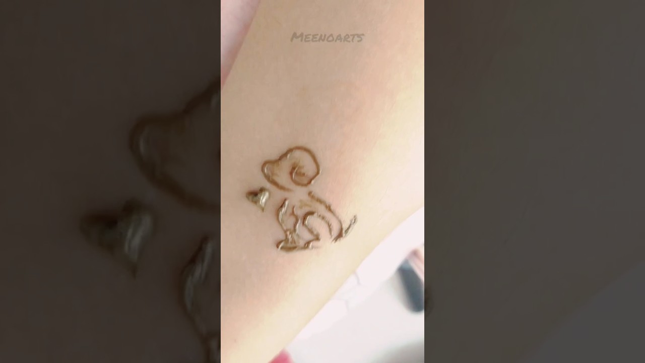 Dog henna tattoo - YouTube