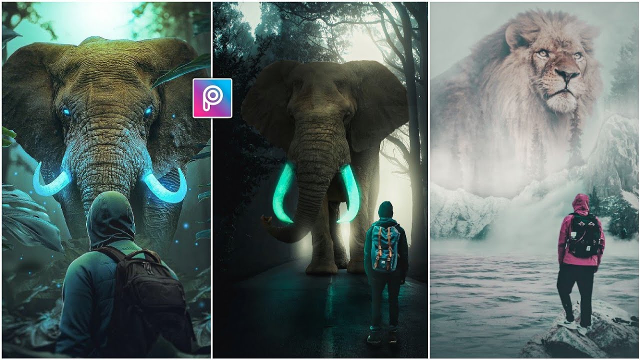 Giant Elephant - Photo Manipulation | Picsart Tutorial - YouTube