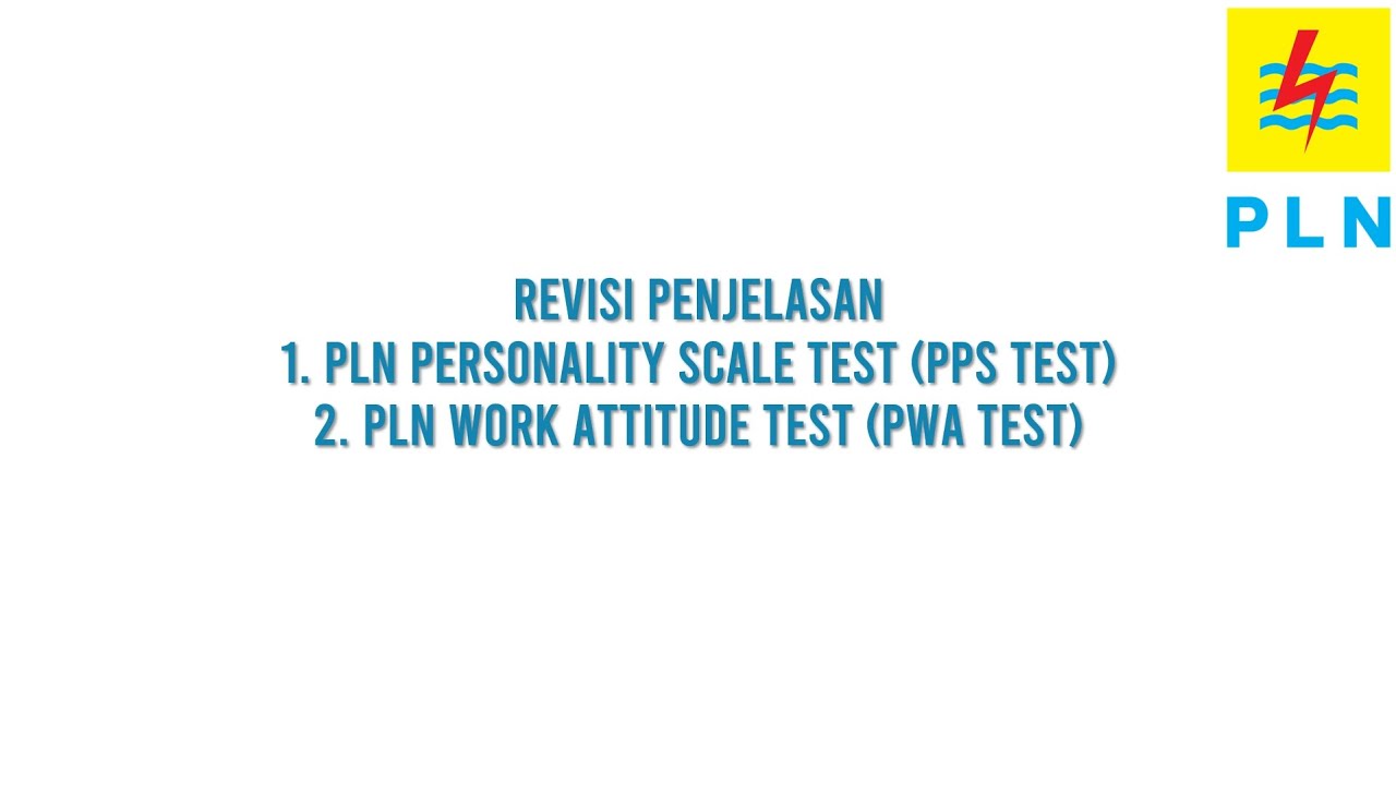 Revisi PLN Personality & Work Attitude - YouTube