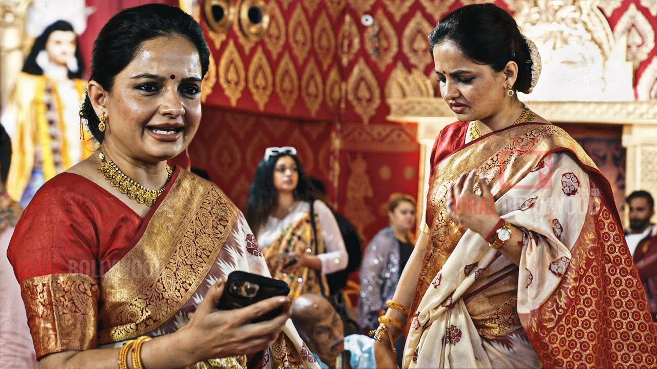 Giaa Manek - Gopi Bahu arrives at Biggest Durga Puja to Take Blessing ...