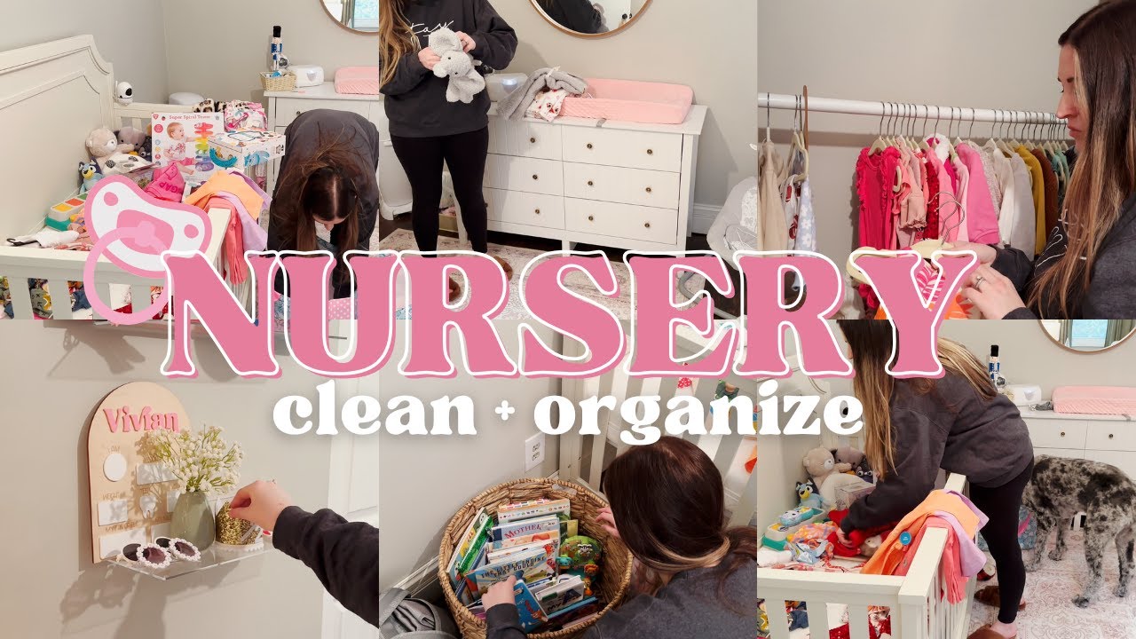 NURSERY CLEAN + ORGANIZE | MASSIVE MOM MOTIVATION! | SO MUCH TO DO ...