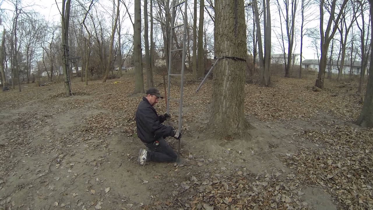Ladder Stand Anti-theft Adjustable Extensions - YouTube