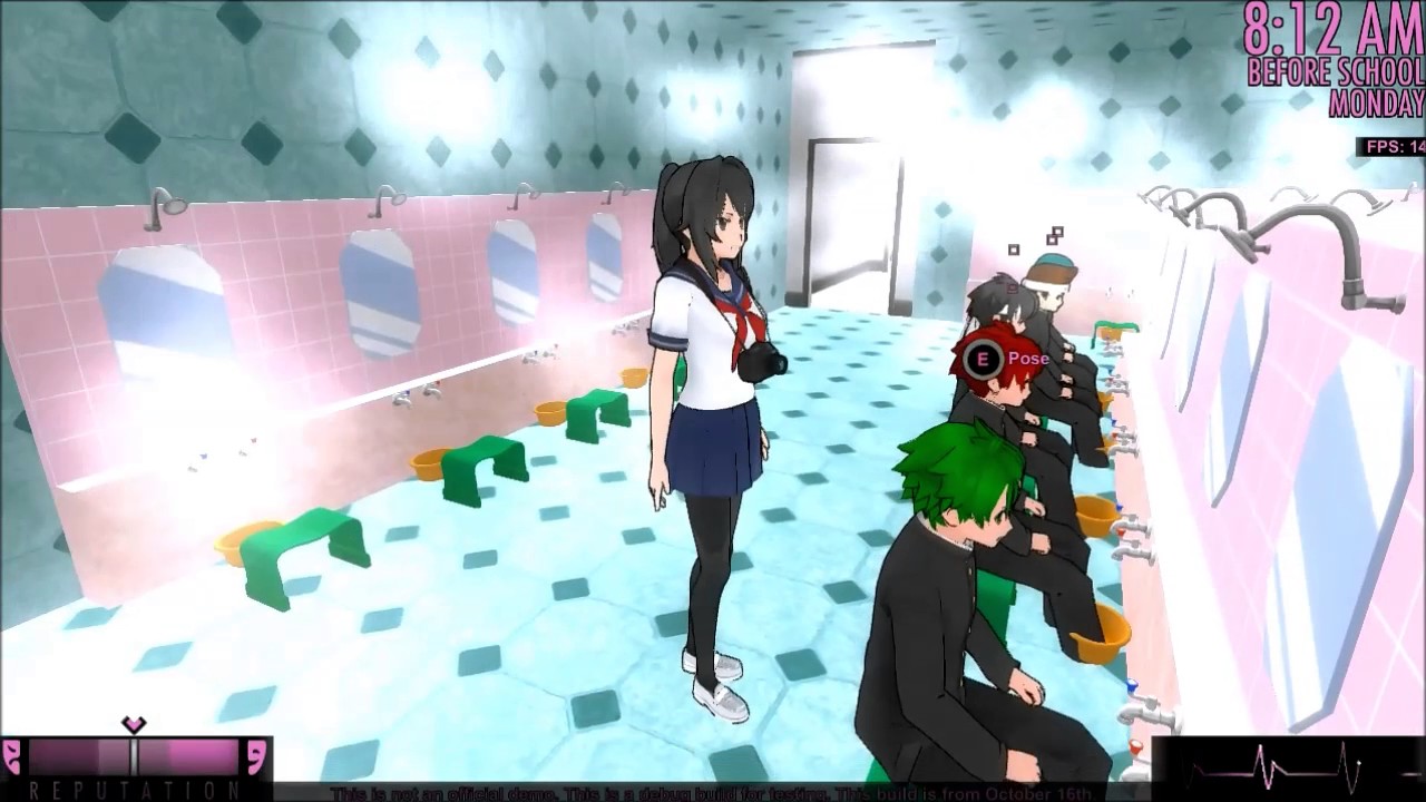 TOUS LES GARCONS DE L'ECOLE PRENNENT UNE DOUCHE ! YANDERE SIMULATOR ...