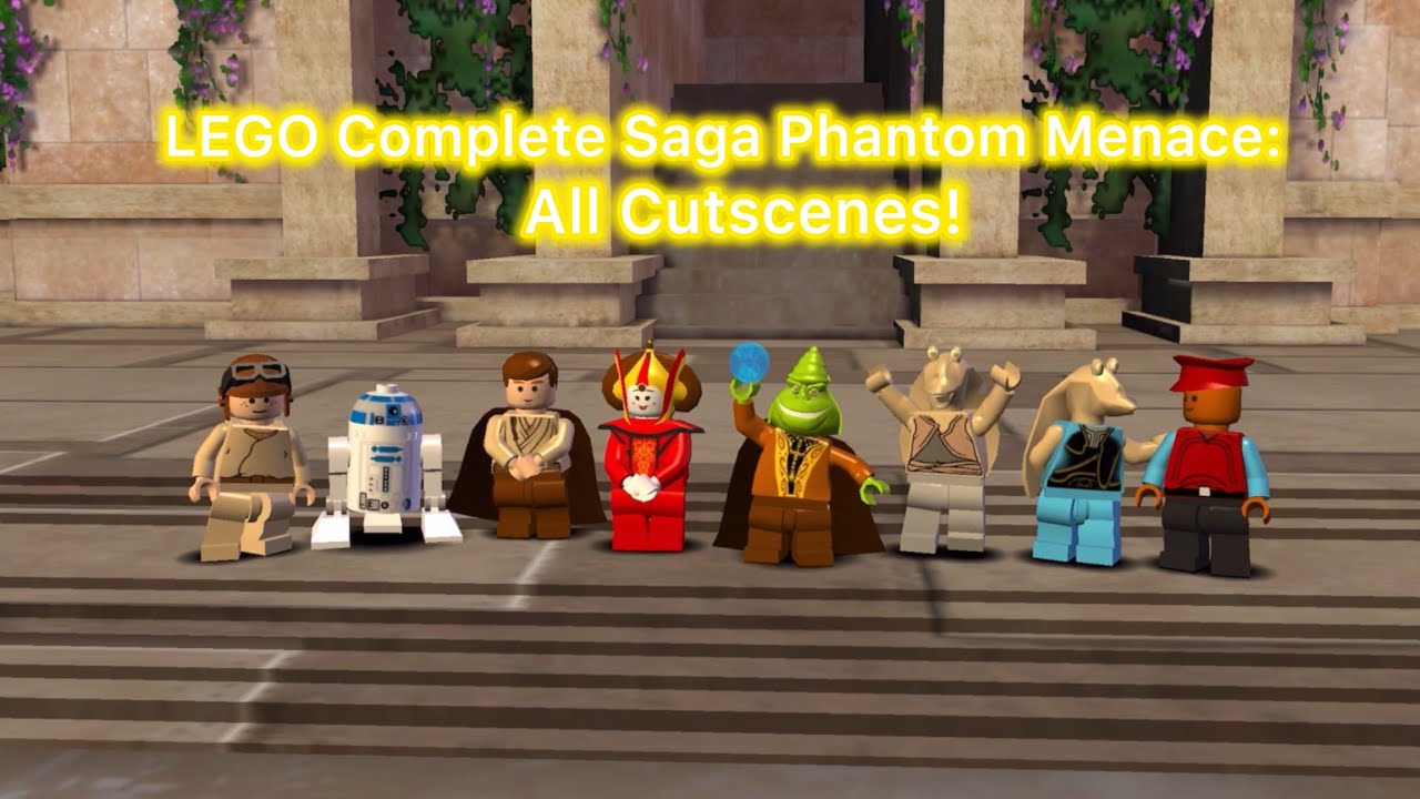 LEGO Complete Saga Phantom Menace: All Cutscenes - YouTube