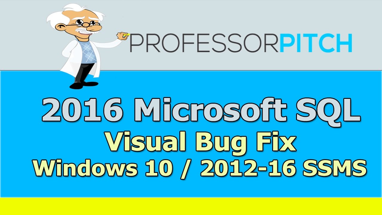 Windows 10 - SQL Studio Black Screen - YouTube