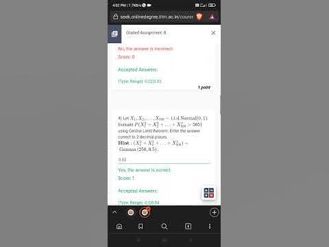iitm stats 2 Graded Assignment Week 8 solutions - YouTube