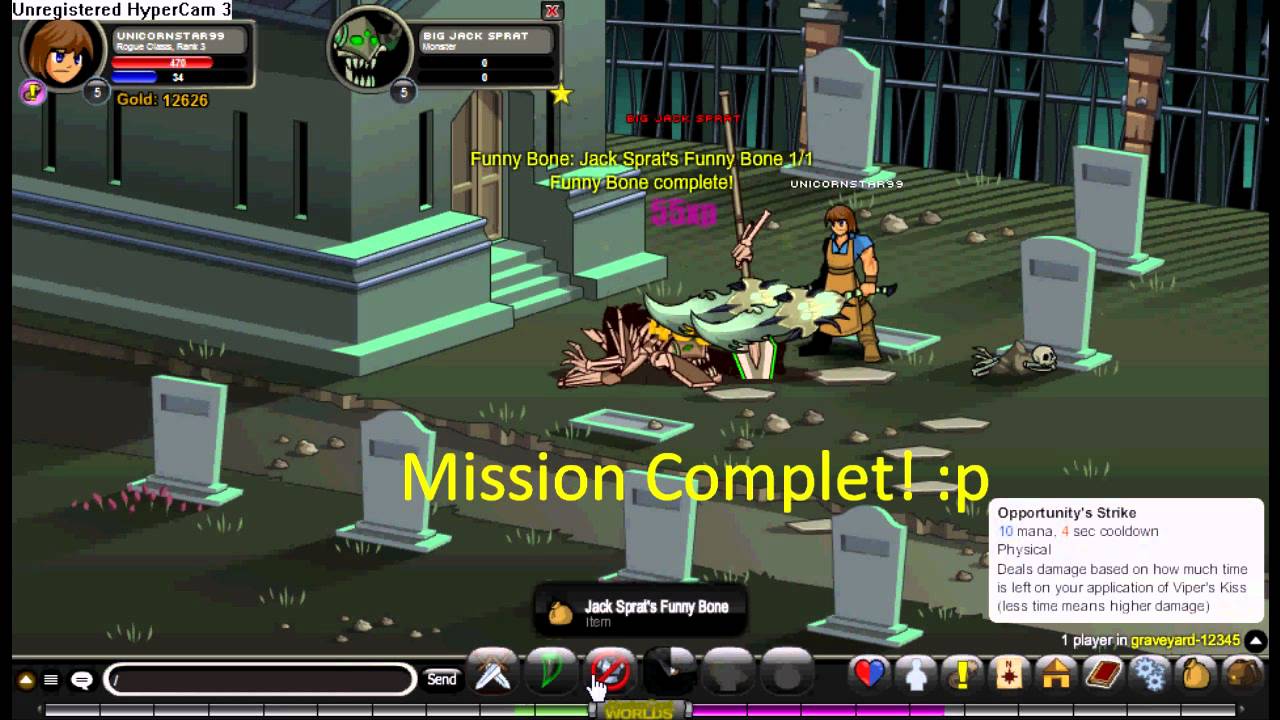 =AQW= how to get bone sword *unregistreret Hypercam 3* - YouTube