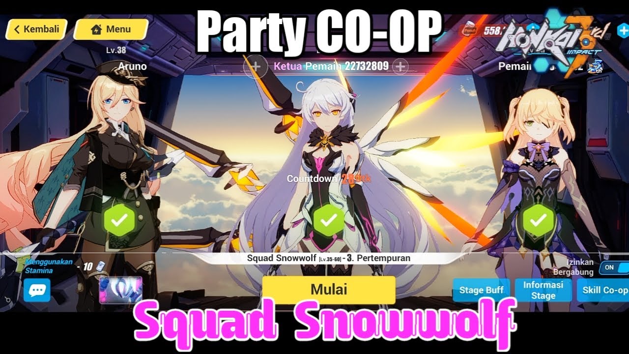 Party CO-op [Squad Snowwolf] - honkai impact 3rd - YouTube