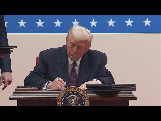 Trump signs sweeping executive orders on his first day in office | eJOY ...