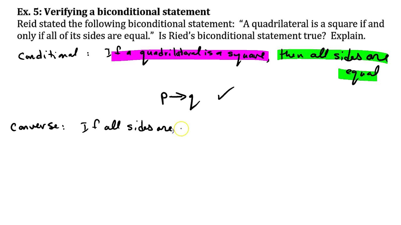 3 5 Conditional statements and their converse 5 - YouTube