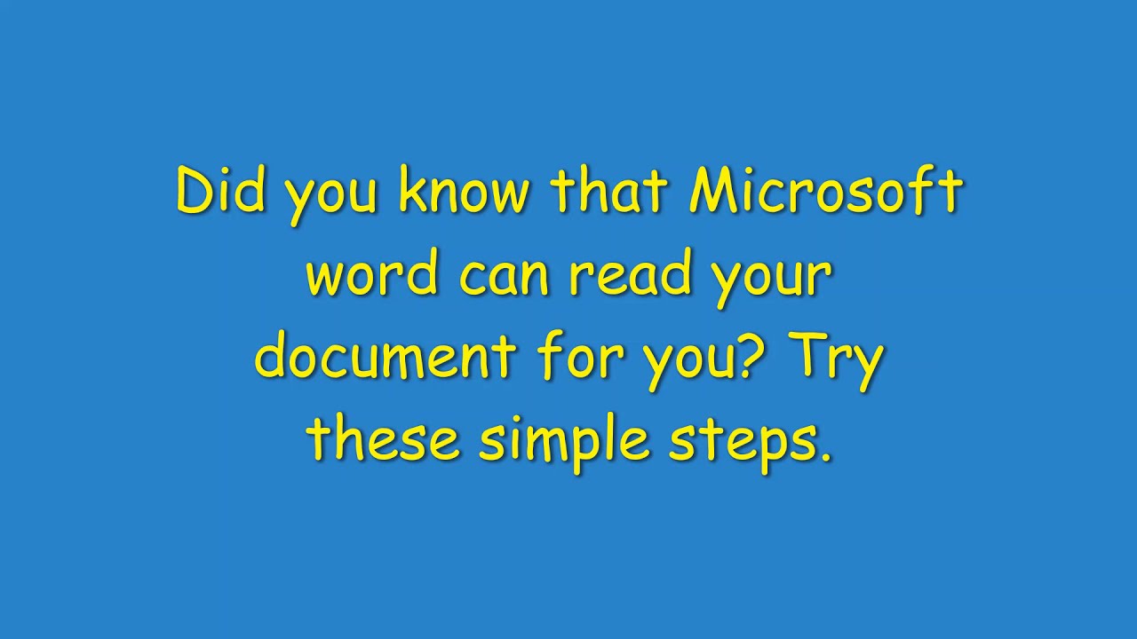 microsoft-word-how-to-use-speak-in-word-document-youtube