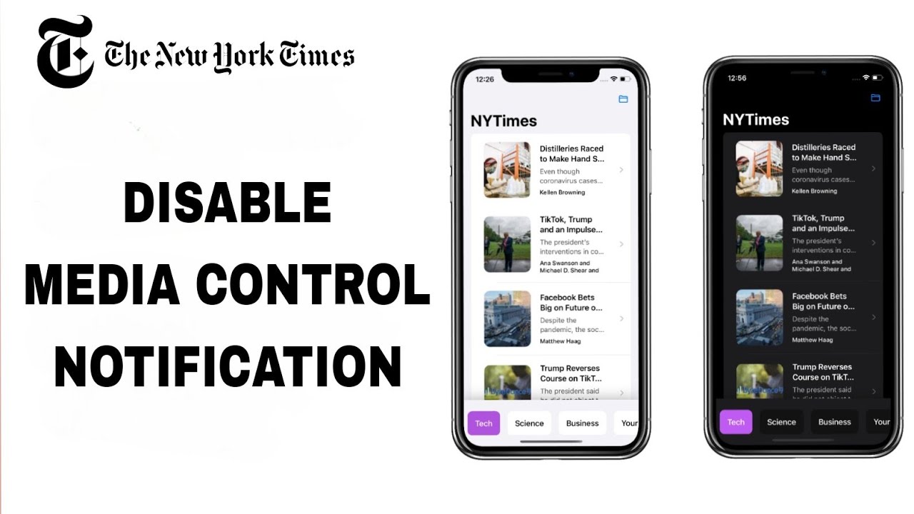 How To Disable And Turn Off Media Control Notification On The New York ...
