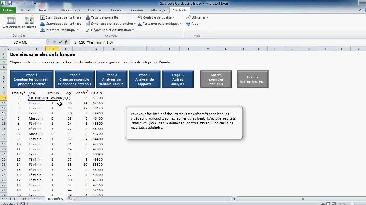 StatTools - Didacticiel de démarrage rapide - étape 1: Examiner les ...