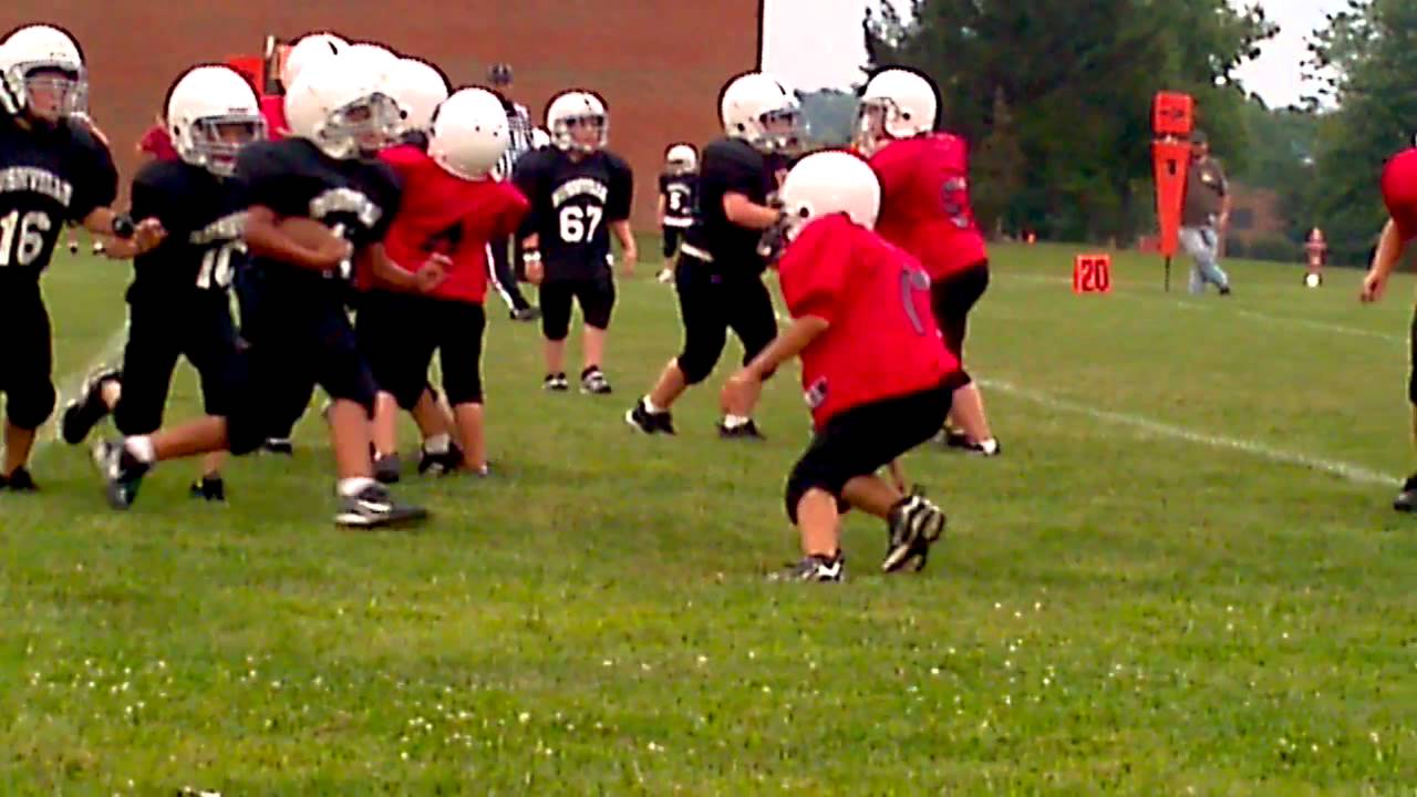 Dalton (#51 red team) 1st yr full contact football - YouTube