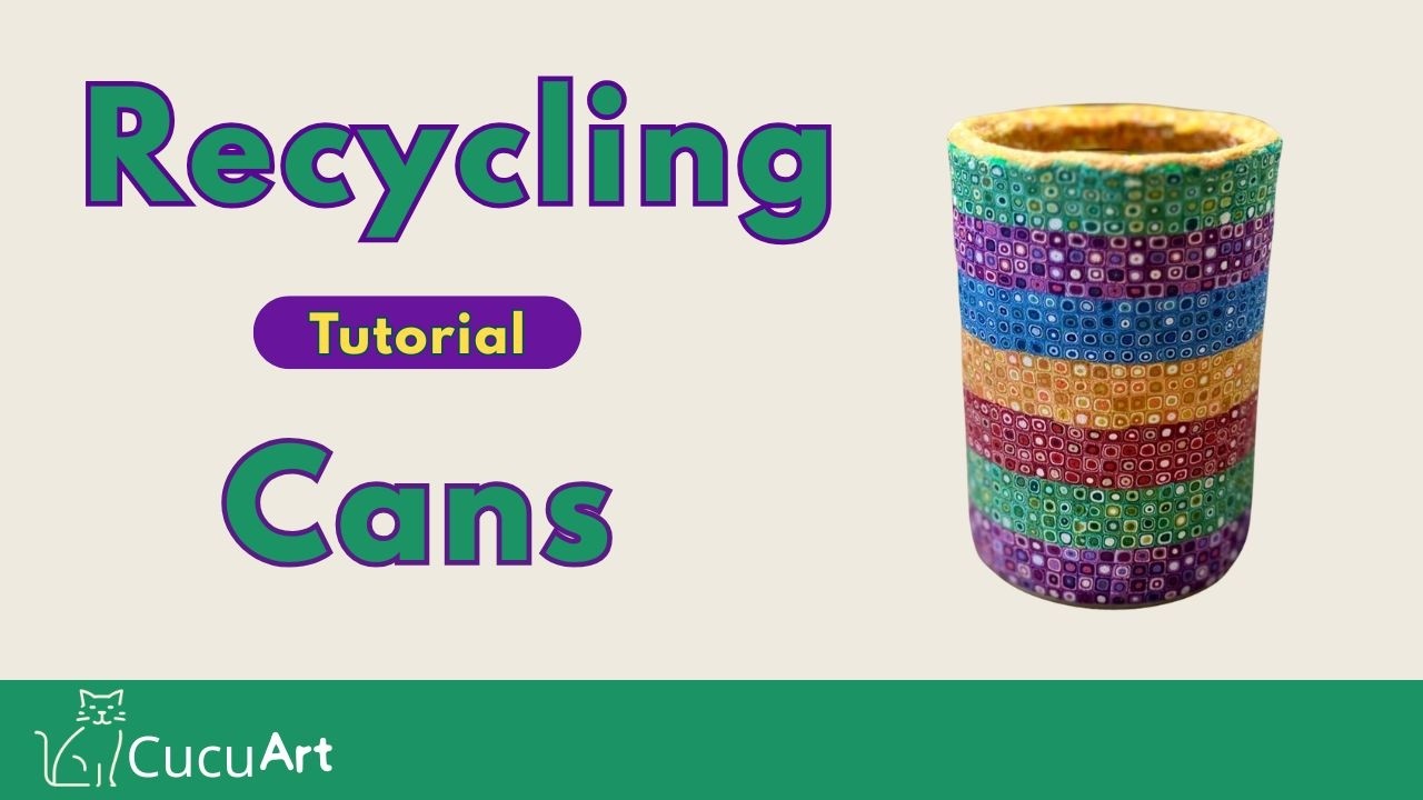 Recycling cans with polymer clay - YouTube
