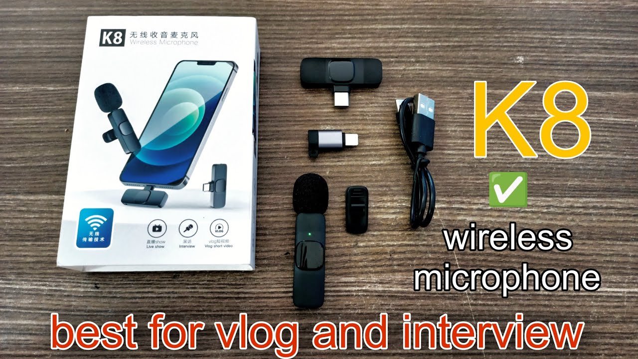best mic for youtube videos | k8 wireless microphone kaise use kare ...