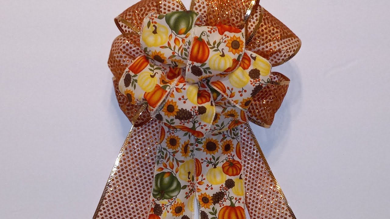 How To Make A Bow | Fall Bow DIY | Easy Bow Tutorial - YouTube