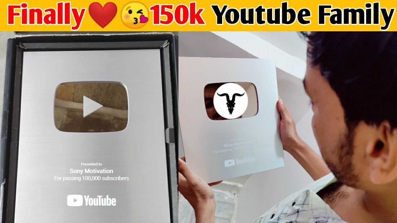 Silver Play button unboxing | YouTube Silver play button unboxing 😮 ...