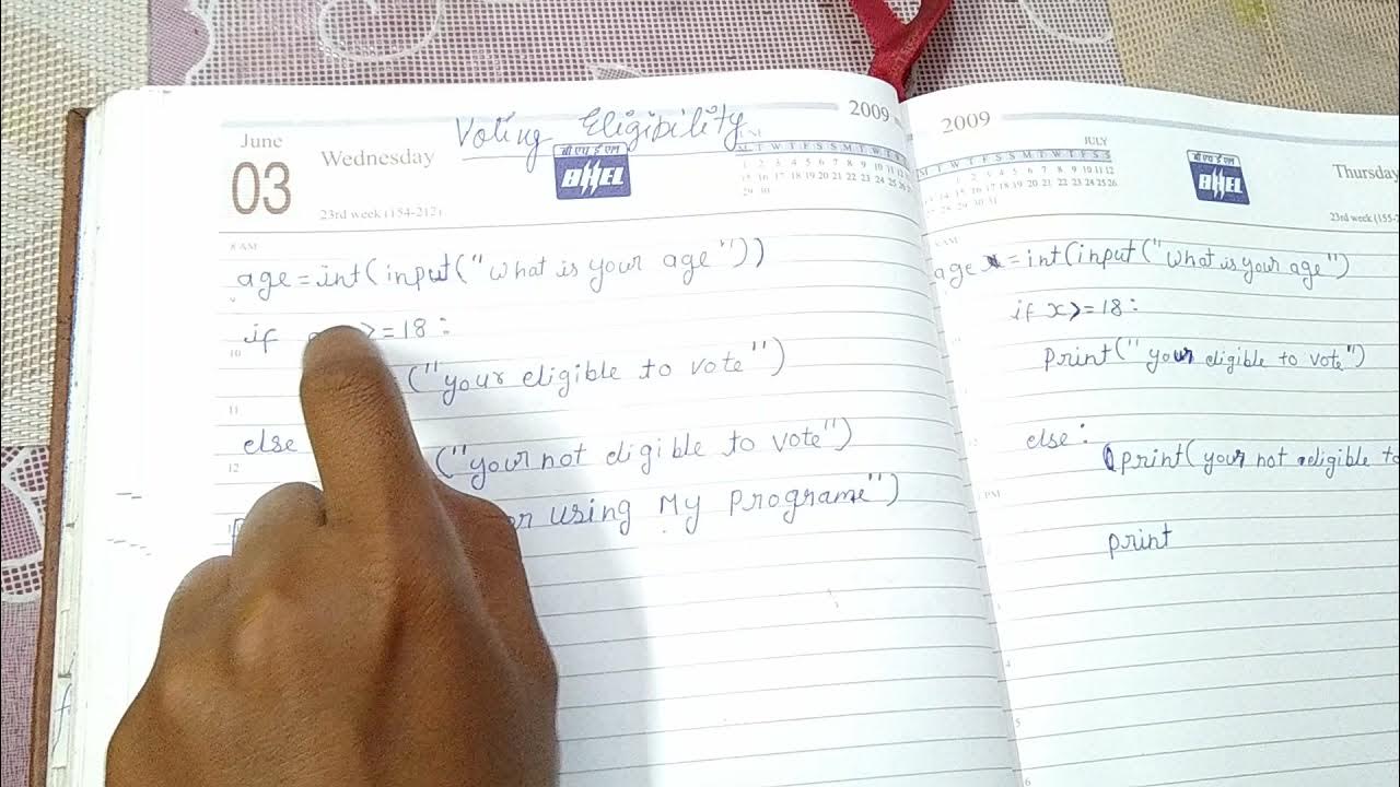 Voting Eligibility using simple if else statement in Python - YouTube